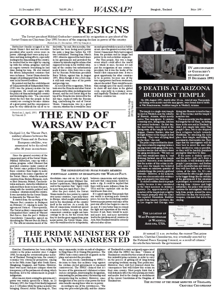 Newspaper | PDF | Mikhail Gorbachev | Soviet Union