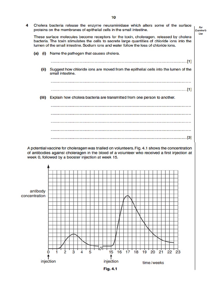 Biology Questions Cholera | PDF | Cholera | Cell Membrane