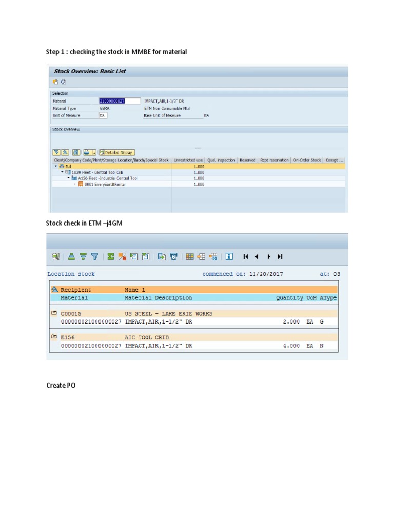 SAP Inventory Management Workflow Steps | PDF