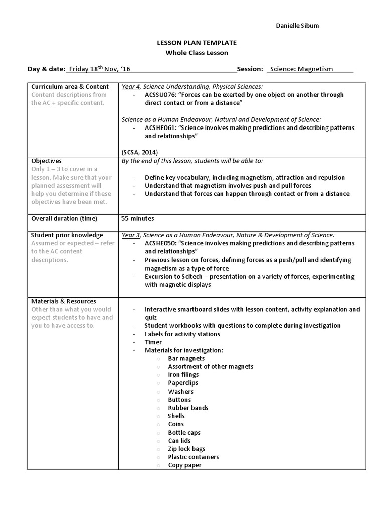 Friday 18th - Science Magnetism | PDF | Educational Assessment | Cognition