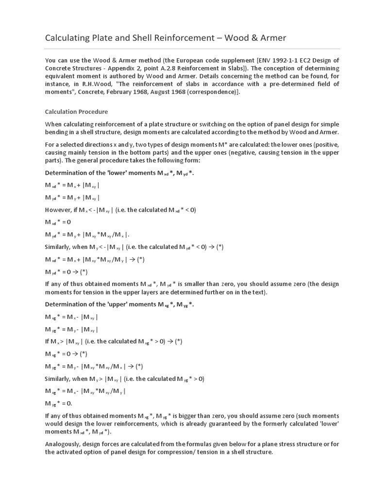 Plate N Shell Reinforcement by Wood and Armer - AutoDesk | PDF | Stress (Mechanics) | Materials