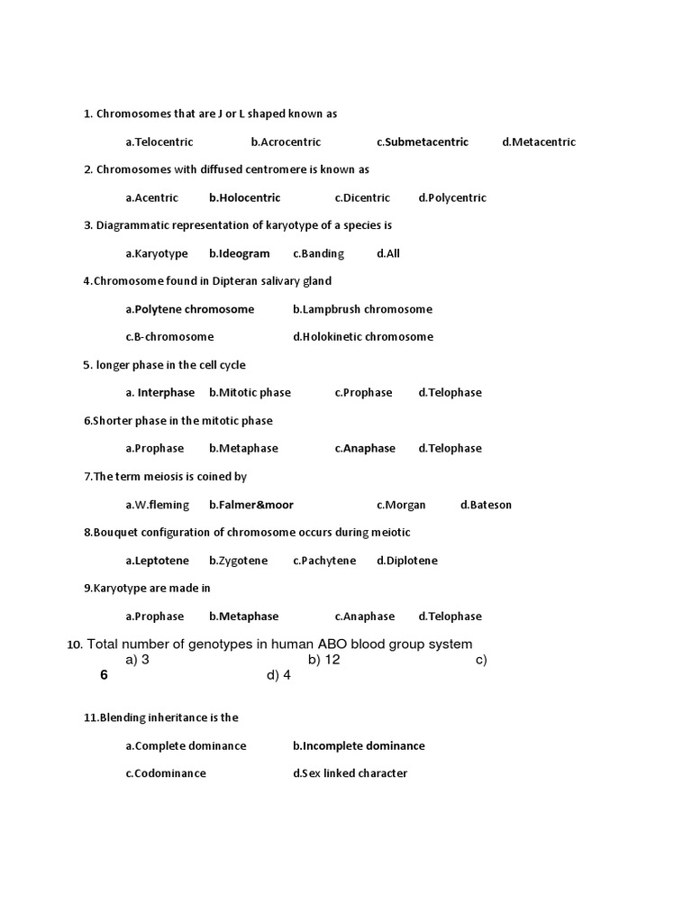 A Comprehensive Review of Key Concepts in Genetics and Molecular ...