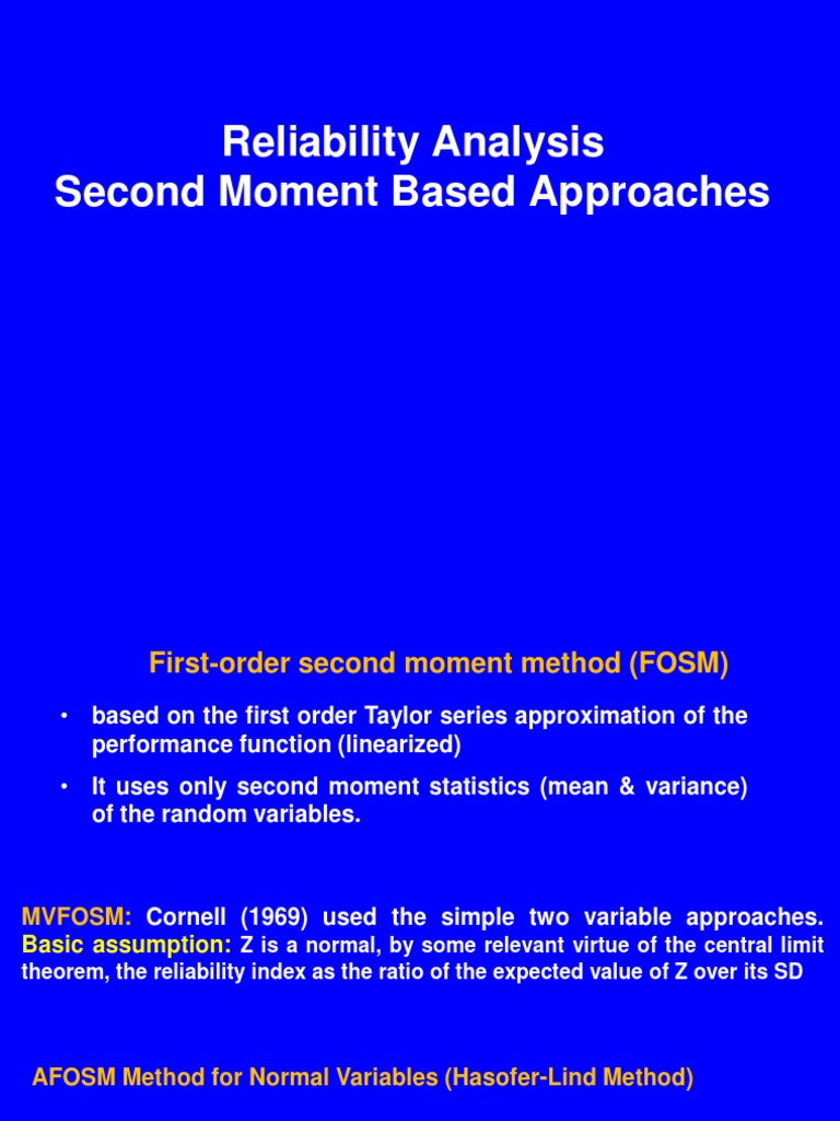 FOSM and AFOSM Reliability Methods | PDF | Normal Distribution ...