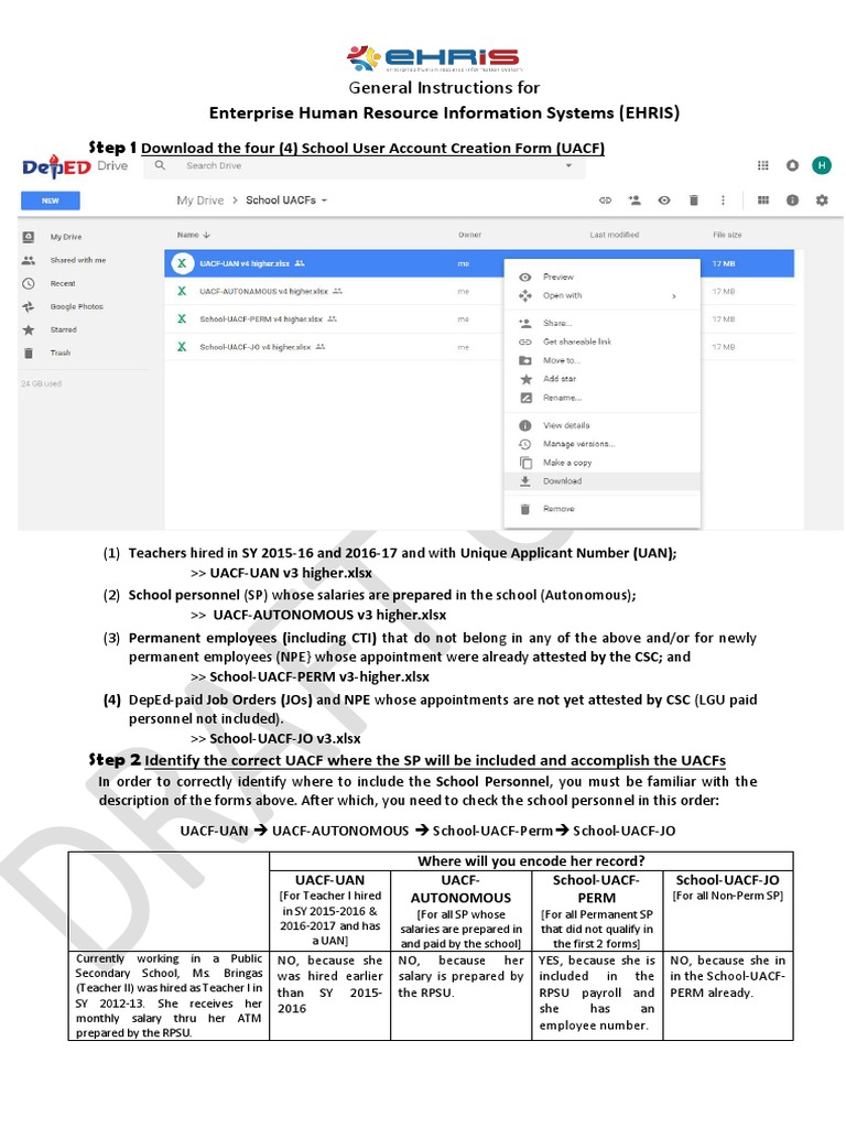 EHRIS User Account Creation Guide | PDF | Business | Computing