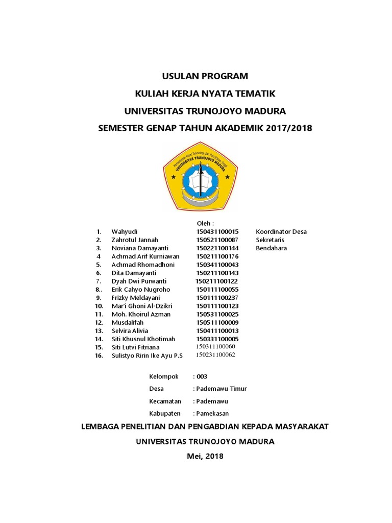 Contoh Proposal KKN | PDF
