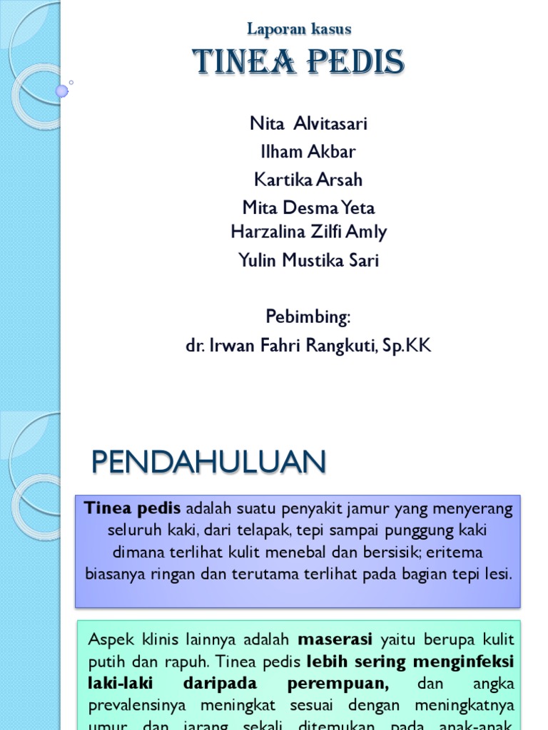 Laporan Kasus Tinea Pedis Interdigitalis | PDF | Wellness | Technology ...