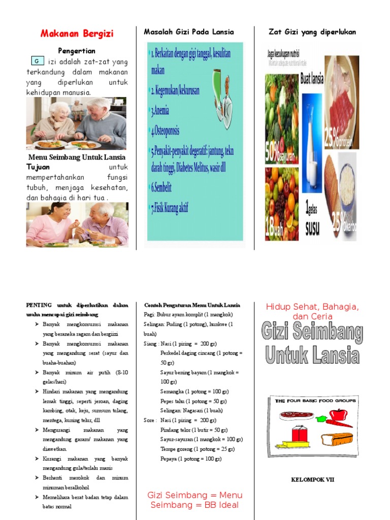 Menu Seimbang untuk Lansia Sehat | PDF