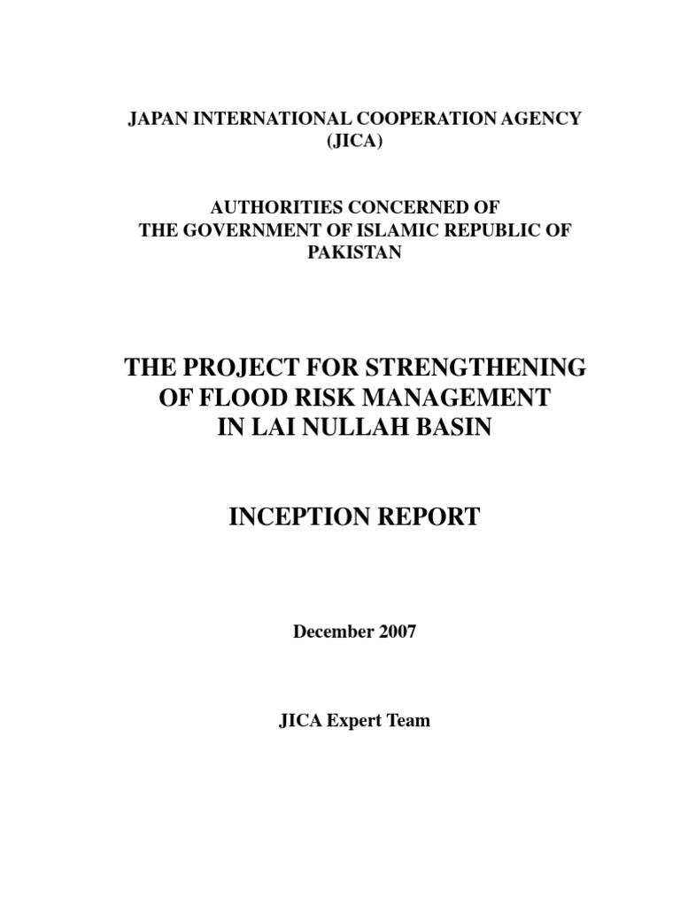 Lai Nullah FFWS Inception Report | PDF | Flood | Simulation
