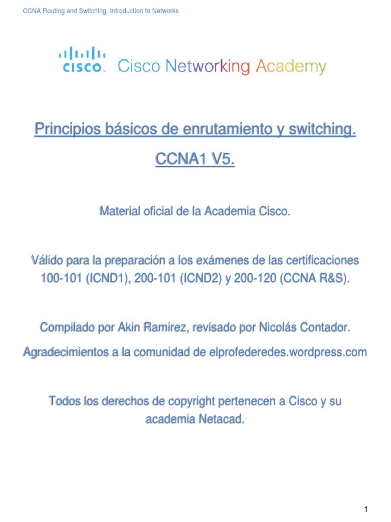 PDF Ccna1 v5 PDF | PDF