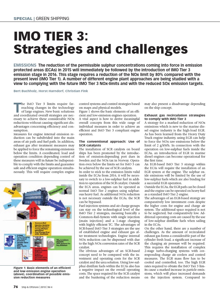 Imo Tier 3: Strategies and Challenges: Green Shipping | PDF | Exhaust ...