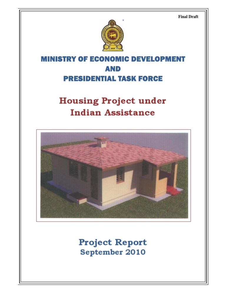 Final Draft of Project Report On Housing Project Under Indian Assistant ...