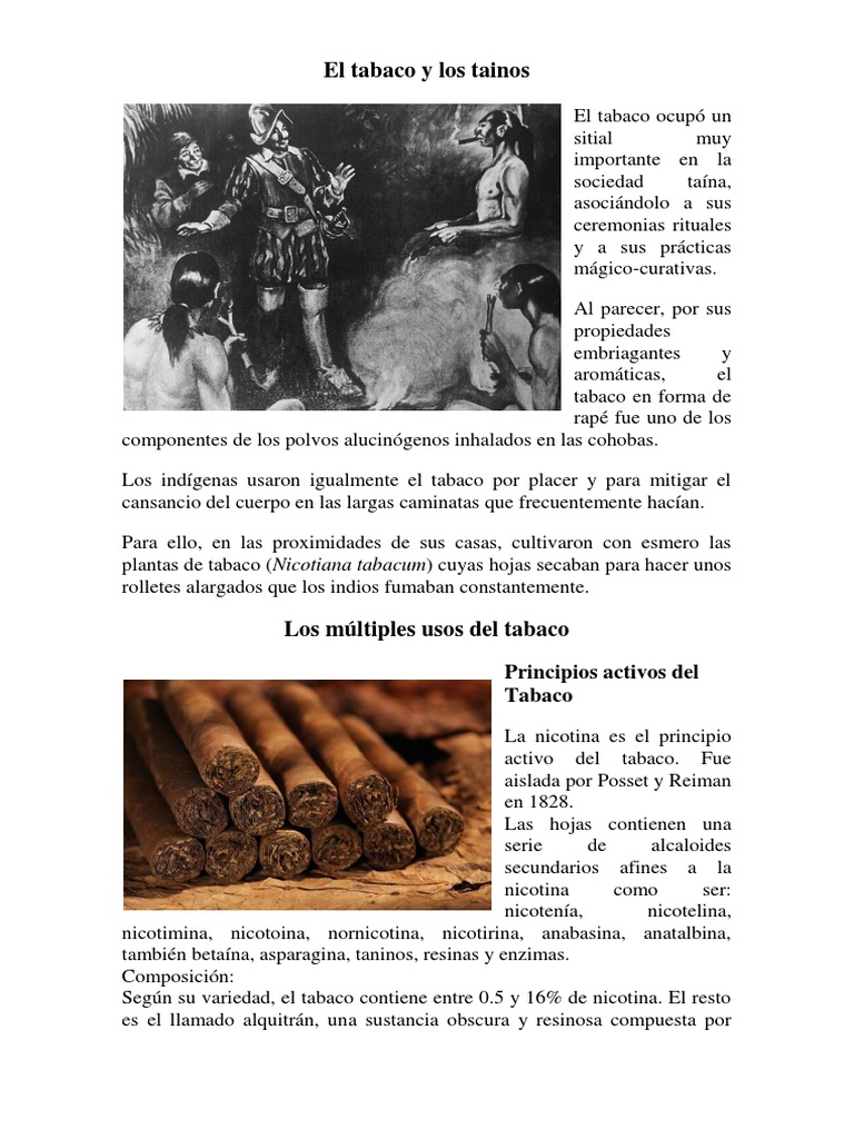 El Tabaco y Los Tainos | PDF | Tabaco | Cuba