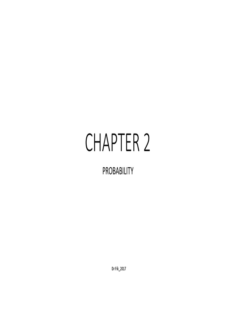 Probability Concepts and Formulas | PDF | Probability | Probability And ...