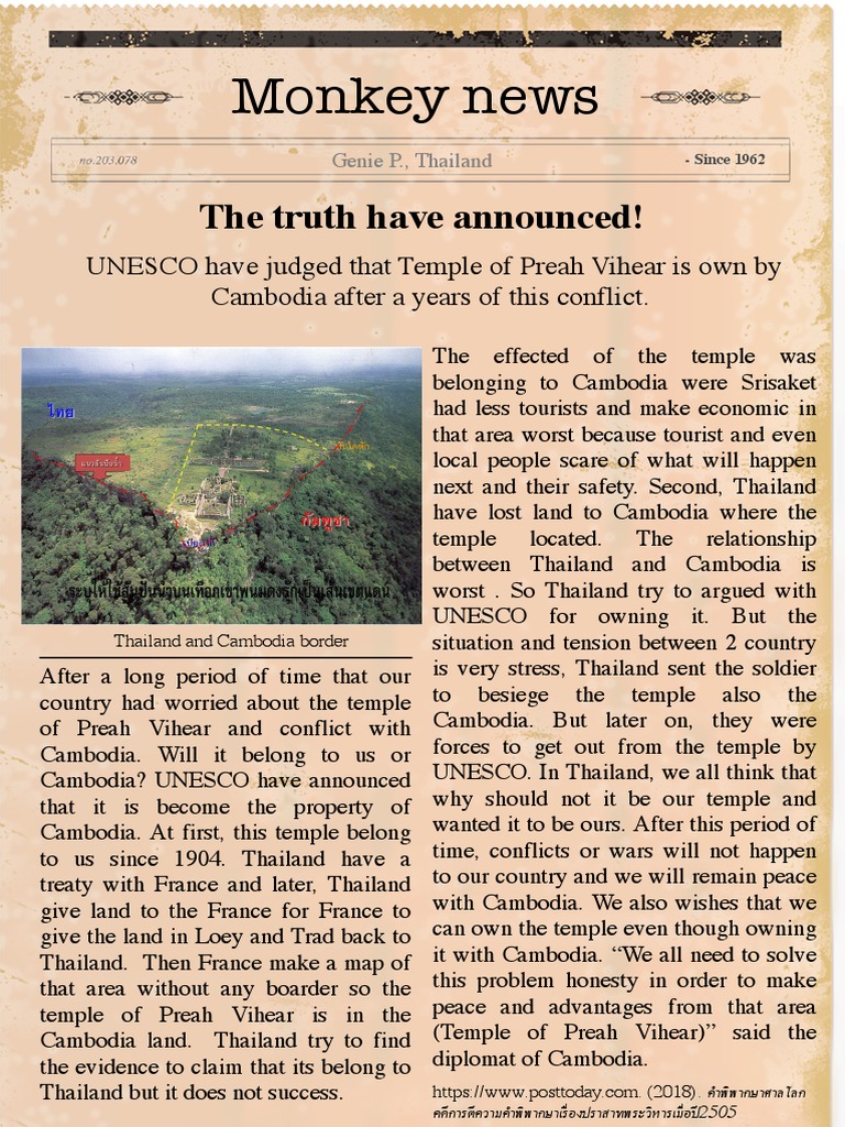 Monkey News | PDF | Vietnam War | Newspapers