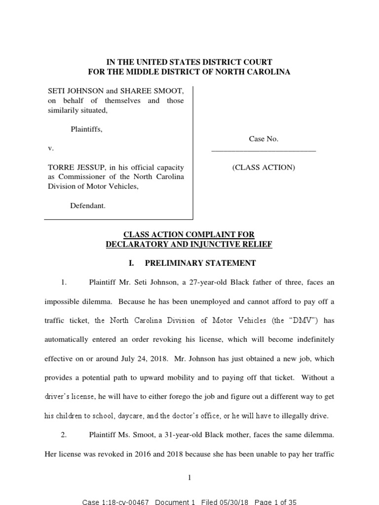 NC Drivers License Complaint | PDF | Department Of Motor Vehicles ...