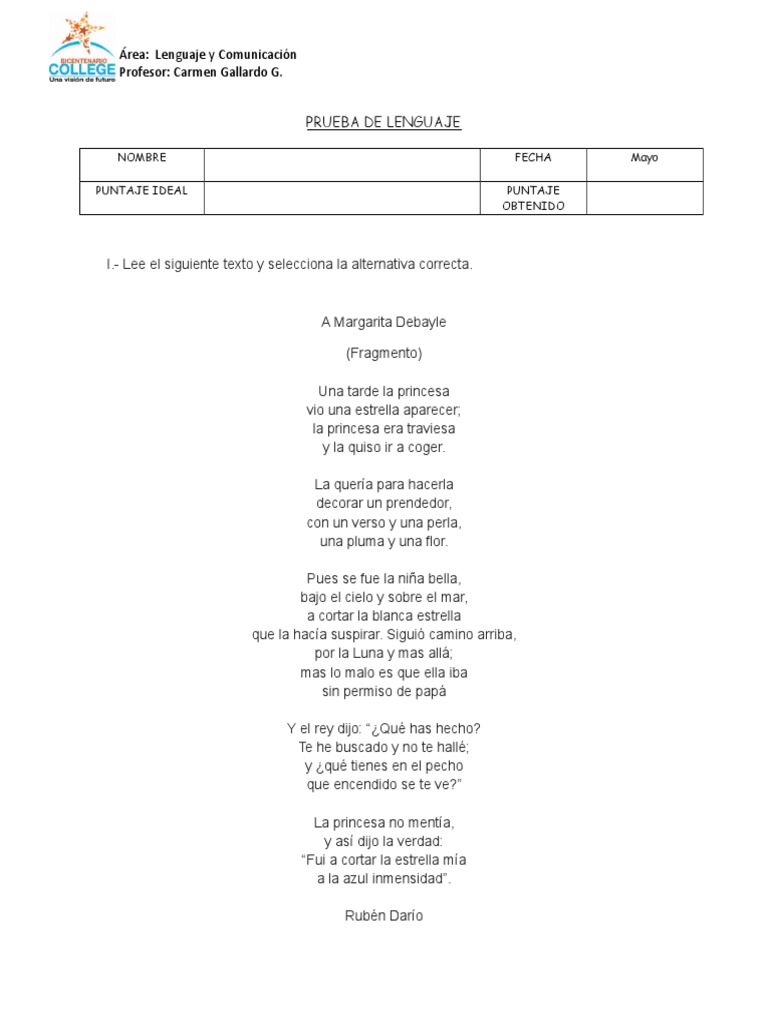 Ev Lenguaje1 | PDF | Rima | Poesía