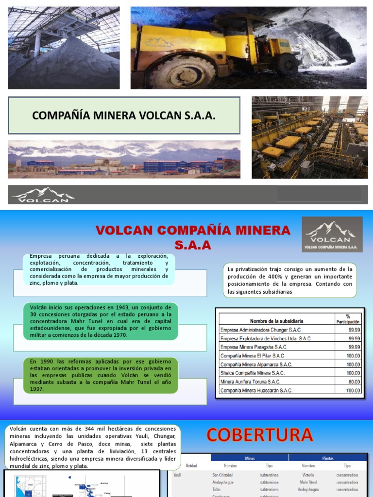 Volcan Compañía Minera: Peruvian mining leader | PDF | Market ...