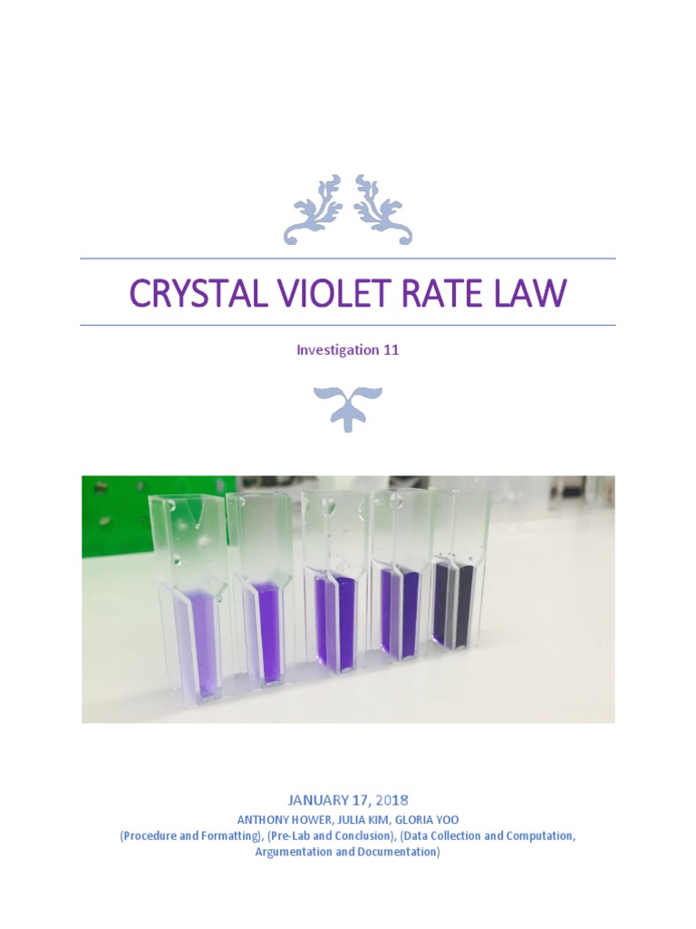 Anthony, Julia, and Gloria - Lab 11 | PDF | Absorbance | Spectrophotometry