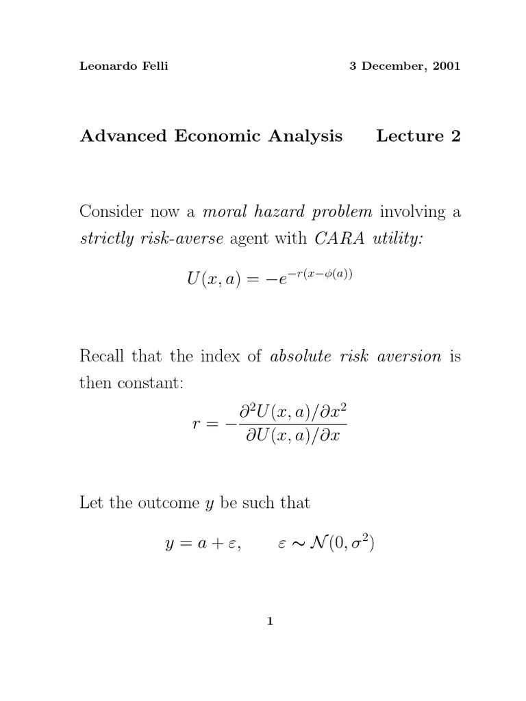 Lect301 2 | PDF | Adverse Selection | Profit (Economics)
