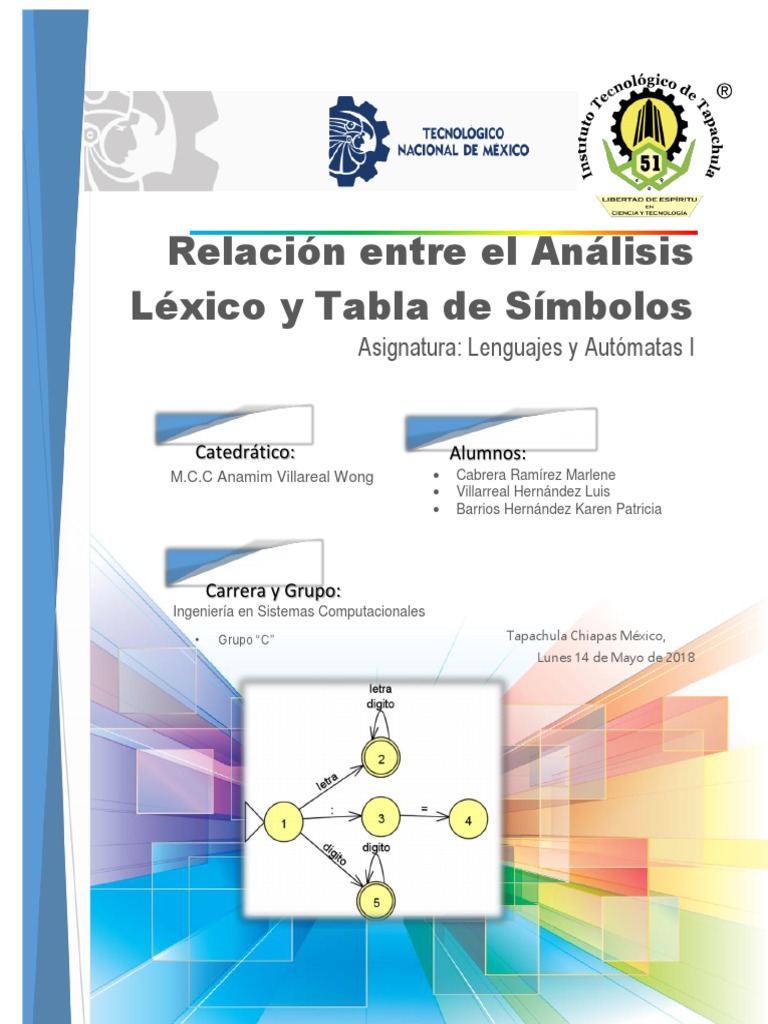 Relación Entre El Análisis Léxico y Tabla de Símbolos | PDF ...