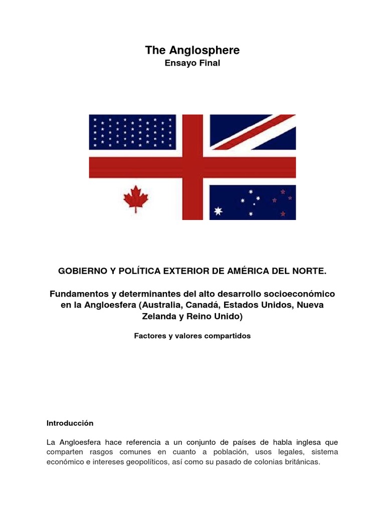 The Anglosphere | PDF | United Kingdom | Colonialism