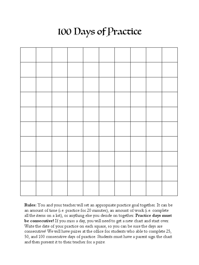 100 Days of Practice | PDF | Career & Growth | Teaching Methods & Materials