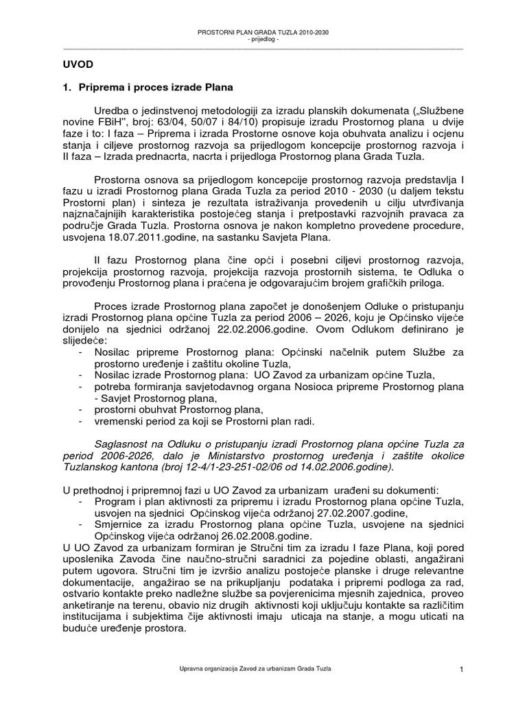 PROSTORNI PLAN, Tekst PDF | PDF