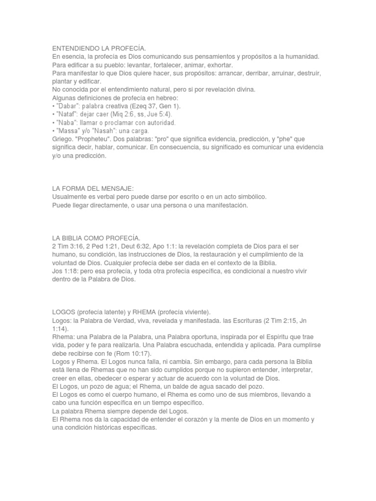 Entendiendo La Profecía | PDF | Profecía | Cristo (título)