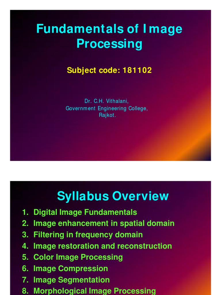 Topic 1 Digital Image Fundamentals PDF | PDF | Retina | Visual Perception