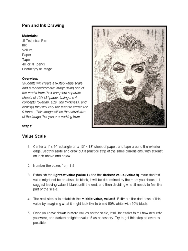 3 Pen and Ink Drawing | PDF | Drawing | Communication Design