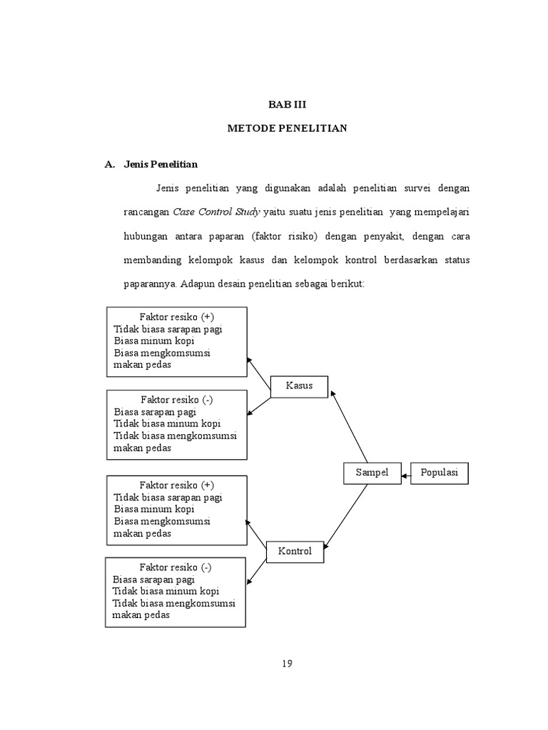 Contoh Bab 3 Case Control | PDF