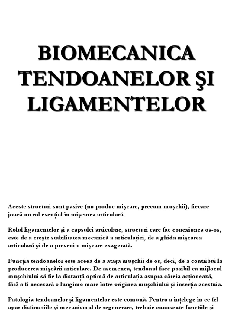 Tendoane - Ligamente CURS 2 | PDF