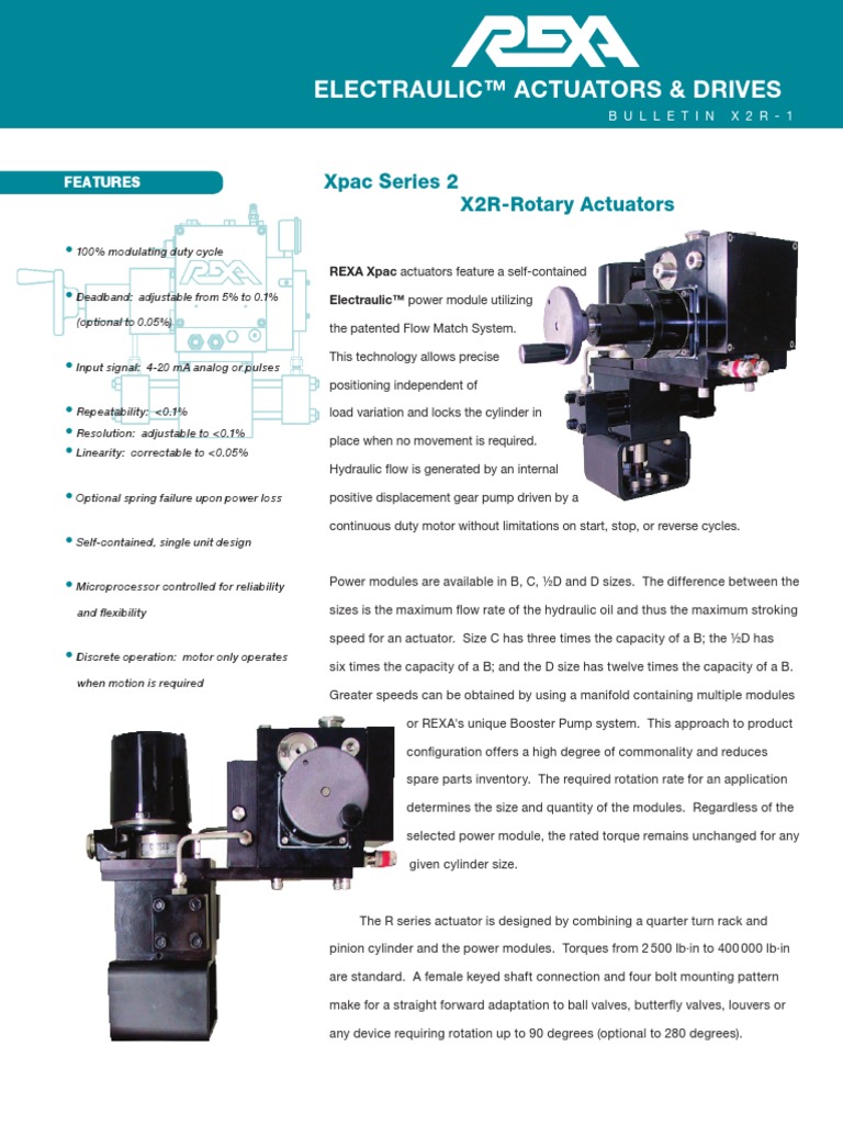 Rexa X2R Series Actuator | PDF