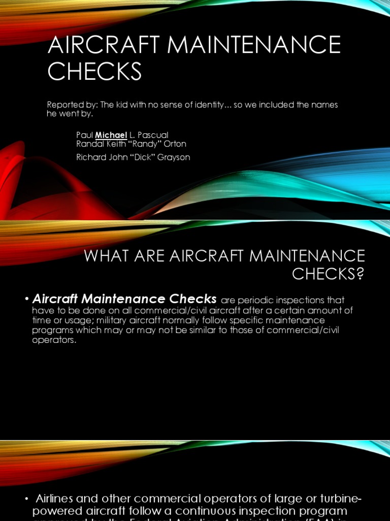 Overview of Aircraft Maintenance Checks | PDF | Aviation | Aeronautics