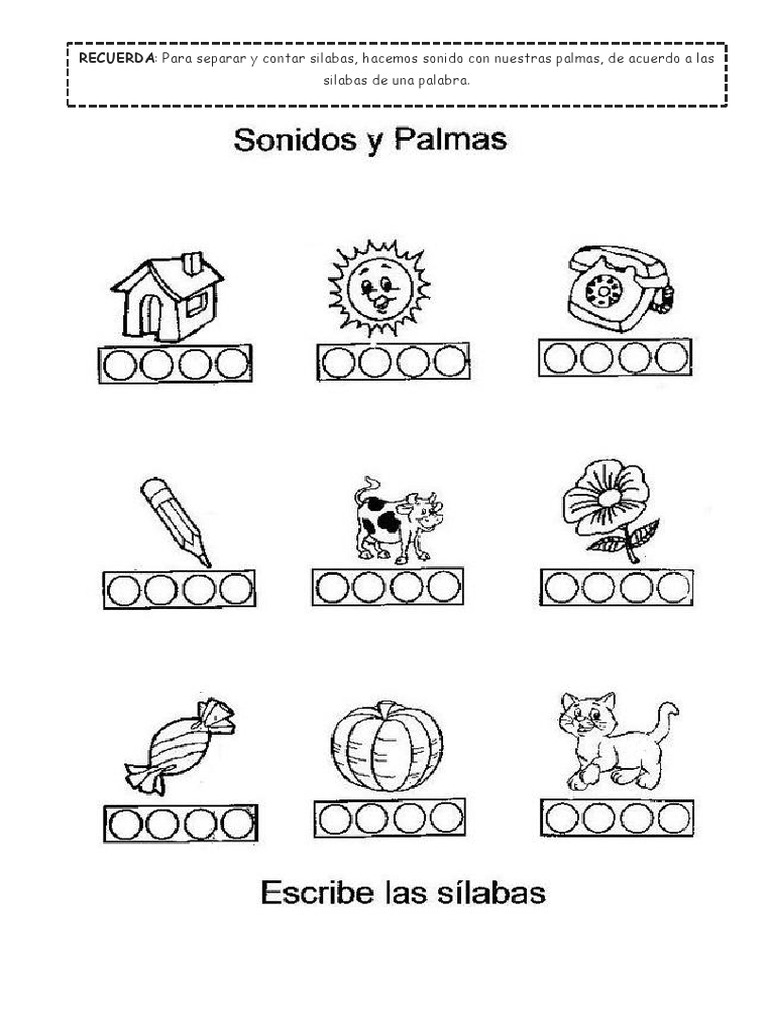 Contar silabas con palmas | PDF