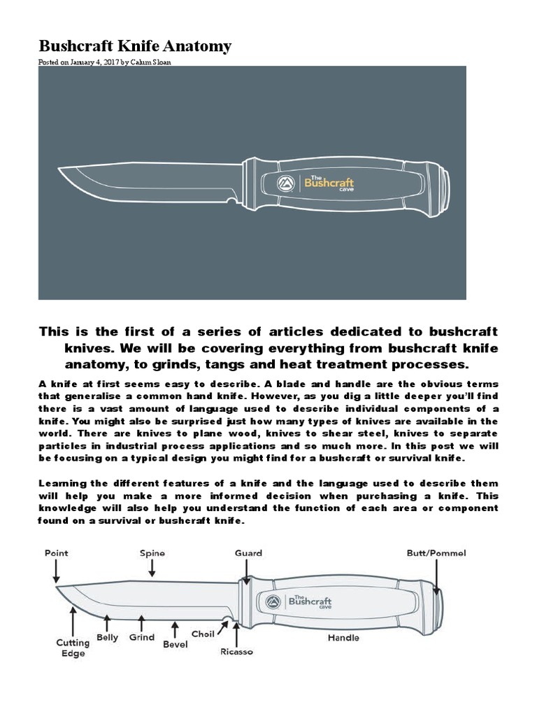 Bushcraft Knife Anatomy | PDF | Knife | Blade