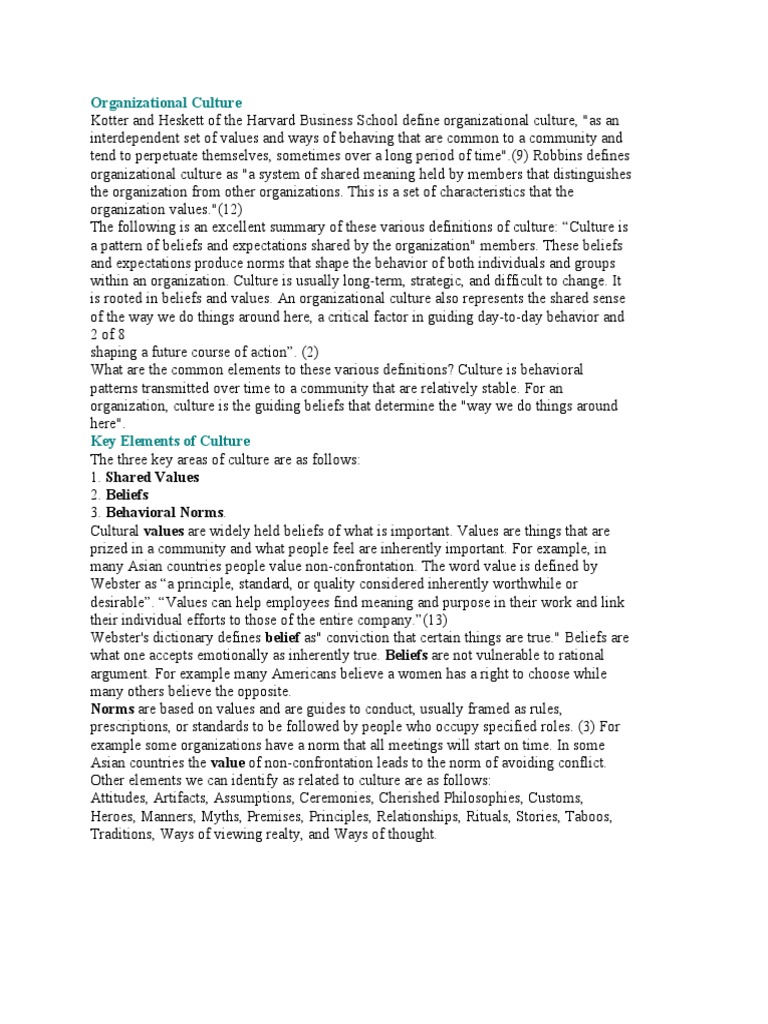 Organizational Culture | PDF | Organizational Culture | Value (Ethics)