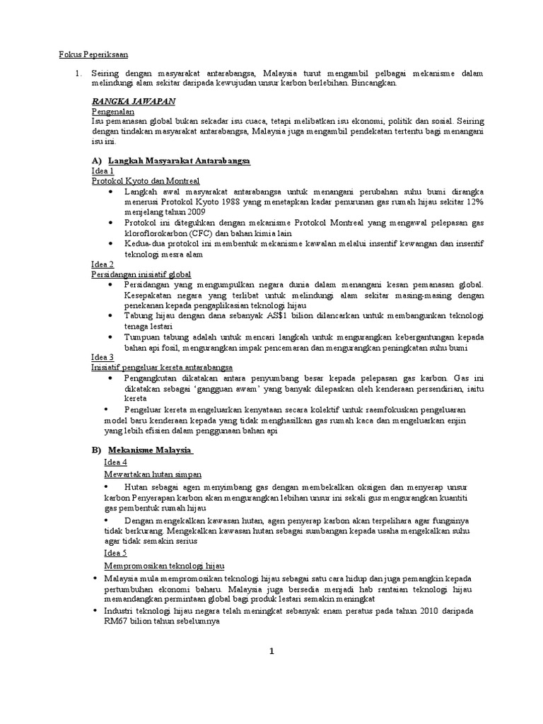 Esei Pengajian Am Penggal 3 | PDF