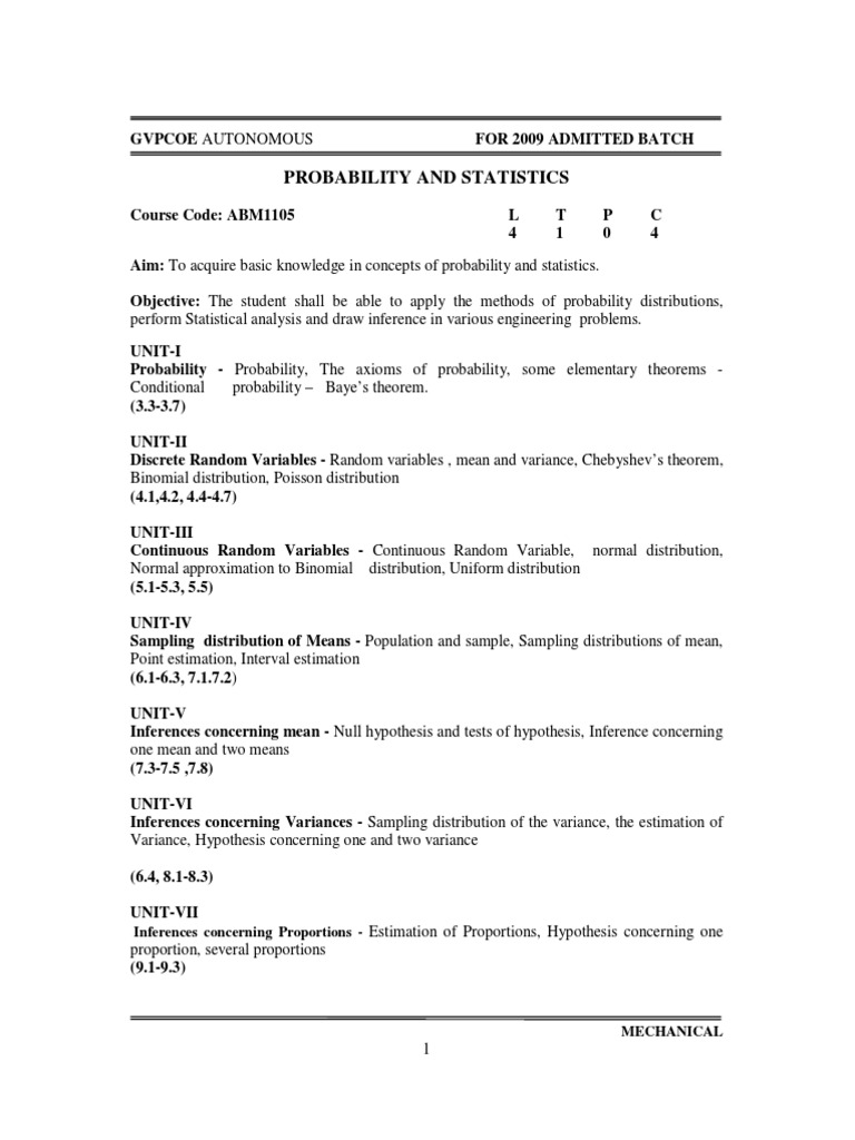 Probability and Statistics: Inferences Concerning Proportions | PDF ...