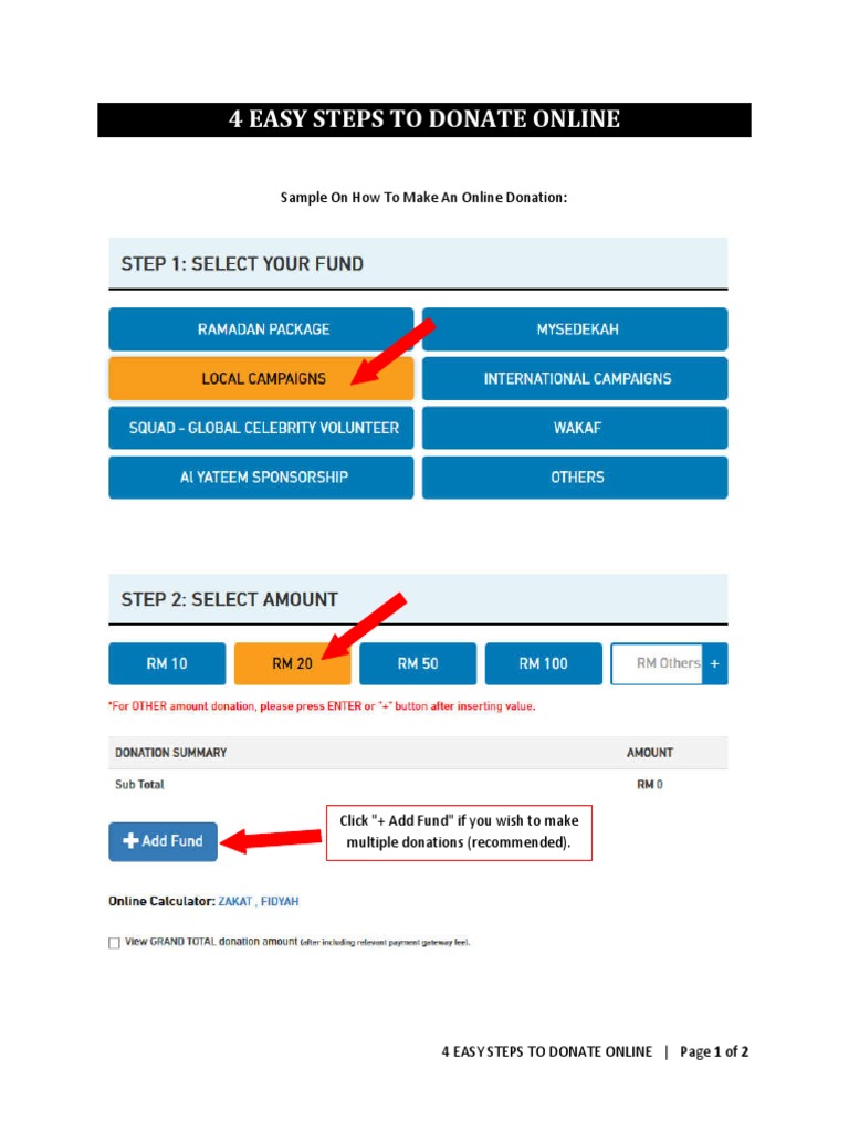 Sample How To Donate PDF | PDF