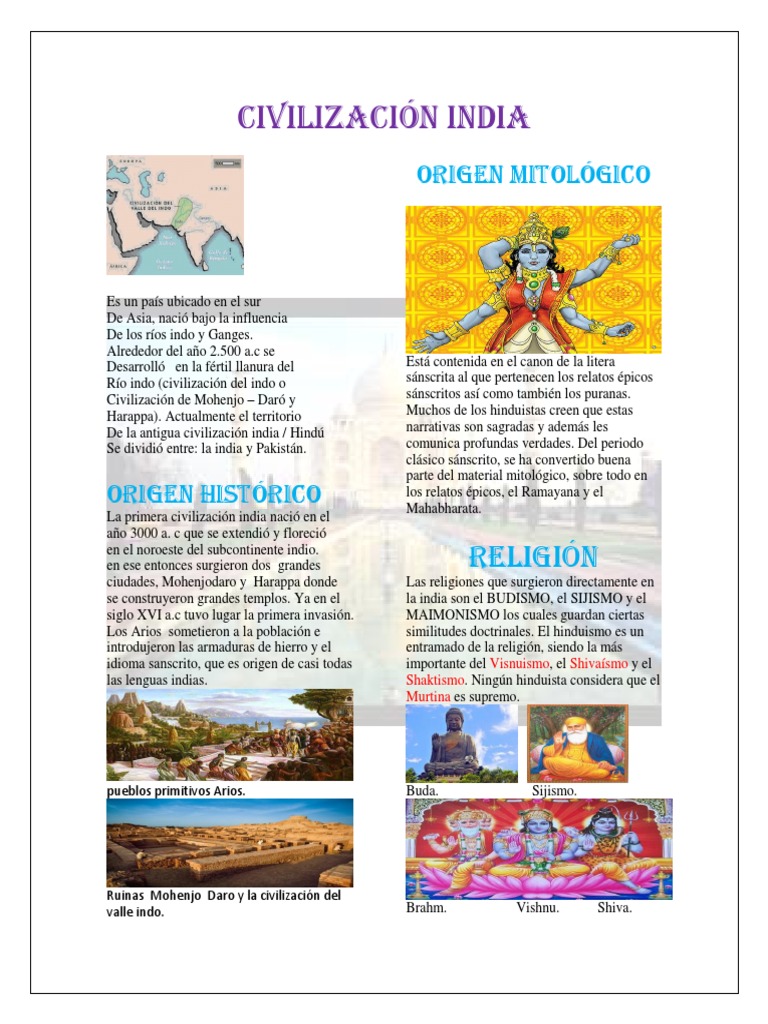 Folleto India | Mahabharata | Religiones indias