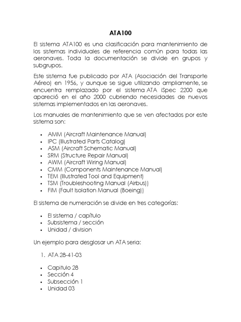 ATA100 | PDF | Energia electrica | Aeroespacial
