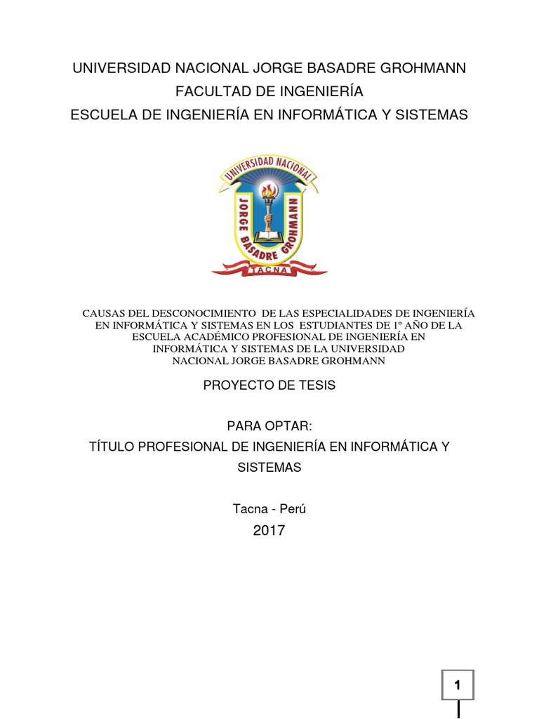 Proyecto de Tesis de Ingeniería en Informática y Sistemas | PDF ...