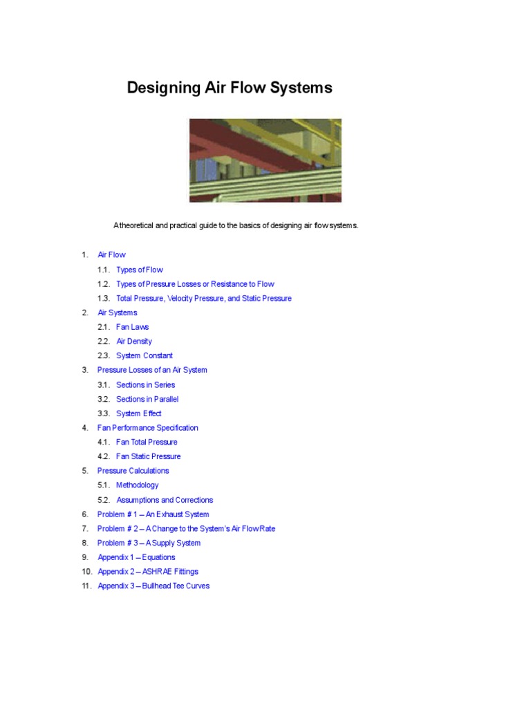 A Guide to the Fundamentals of Designing Air Flow Systems: Analyzing ...