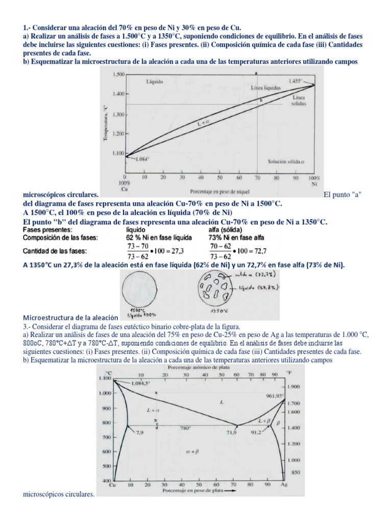 Ejercicios Diagrama de Fases | PDF | Estaño | Mecánica estadística