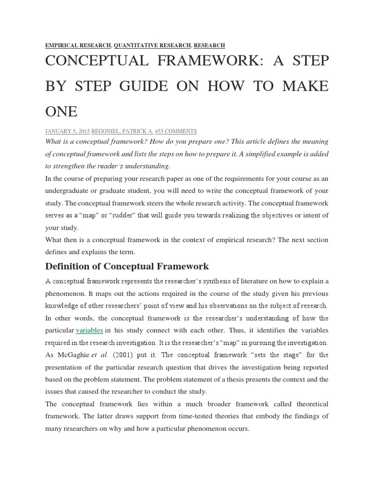 How To Conduct Conceptual Framework | PDF | Sleep | Unemployment Benefits