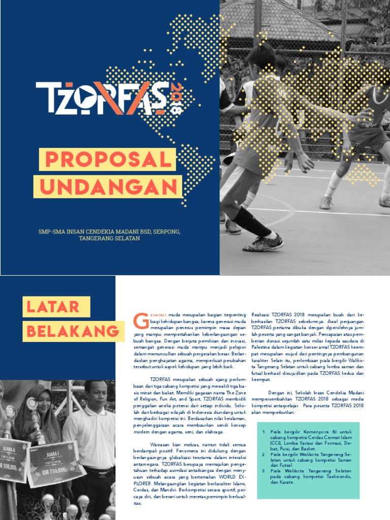 Proposal Undangan Tzorfas 2018 | PDF
