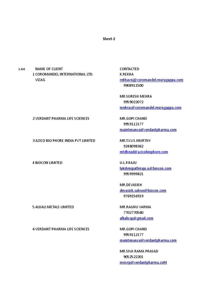 Client Sheet 2 | PDF | Leisure