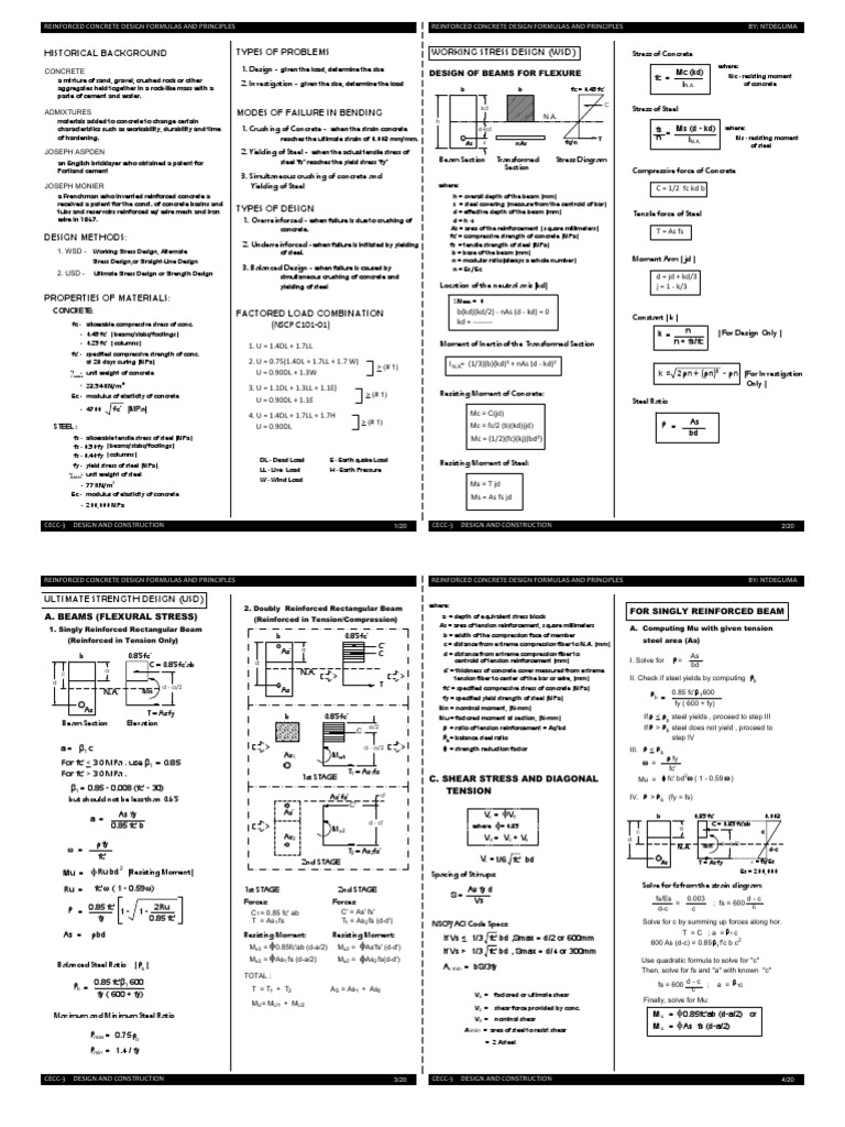 RC Notes 1-8 | Download Free PDF | Beam (Structure) | Concrete