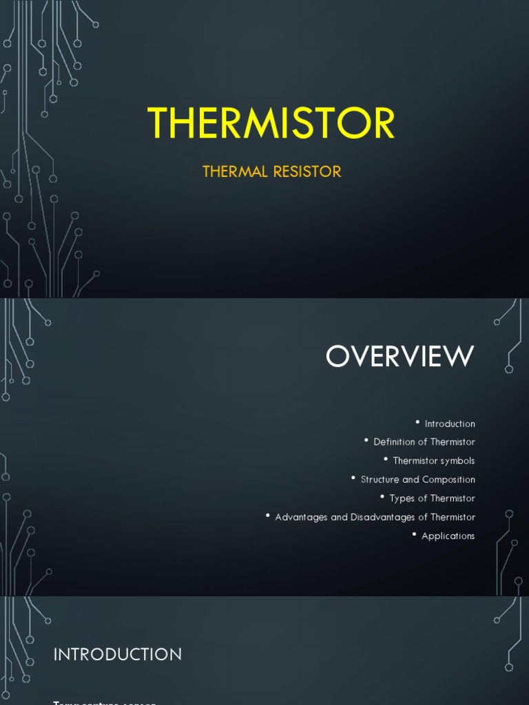 Thermistor | PDF | Electrical Resistance And Conductance | Manufactured ...